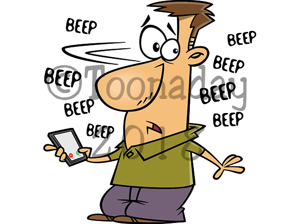 Beeping2 - Toonaday - Technology Cartoons