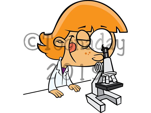 MicroscopeGirl - Toonaday MicroscopeGirl