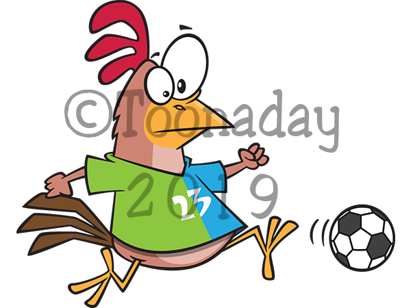 Chicken Playing Football